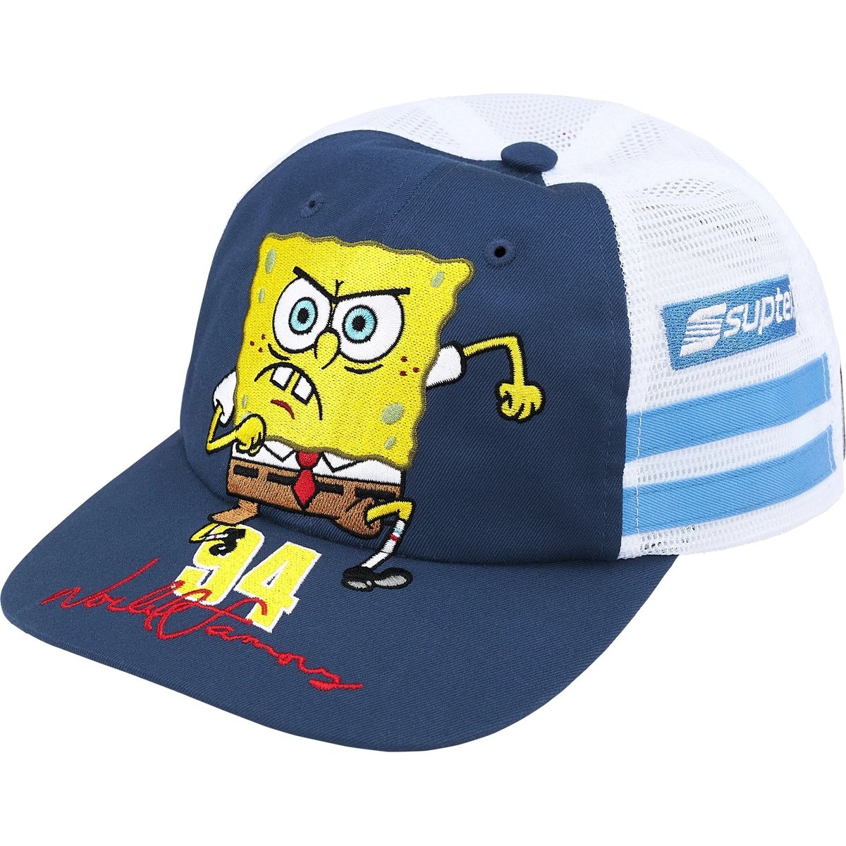 Supreme SpongeBob Jeff Hamilton Mesh Back 6-Panel Navy – The Hype